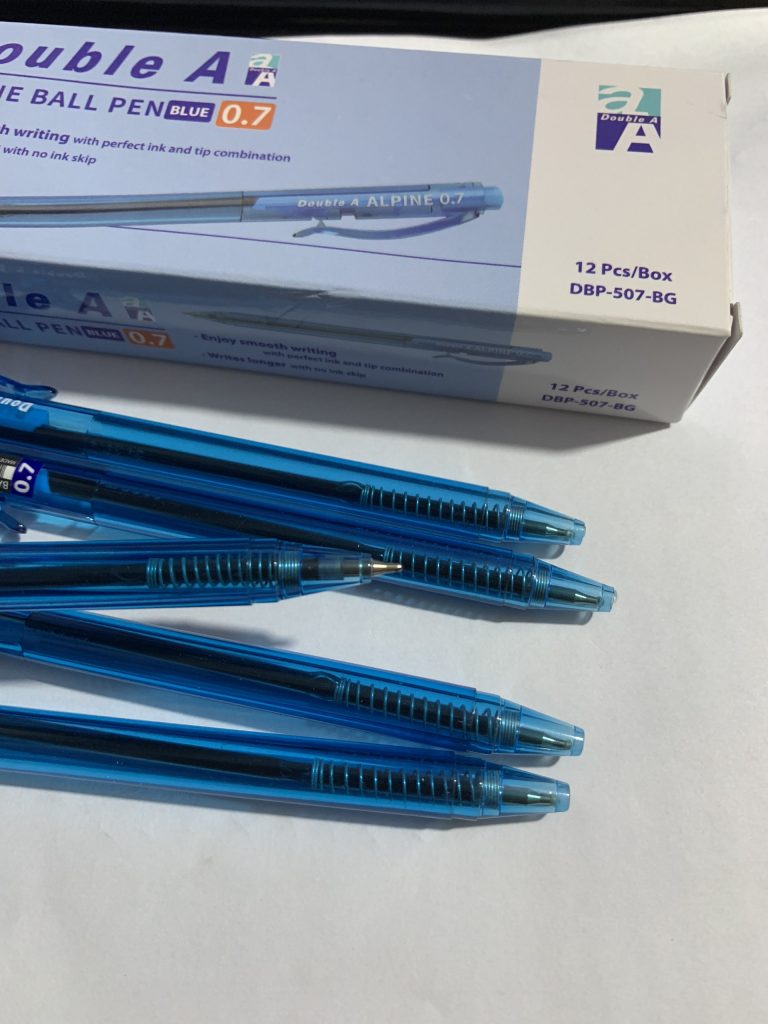 Bút bi Double A - ALPINE BALL 0.7mm - Mực xanh (DBP-507-BG) - Văn Phòng ...